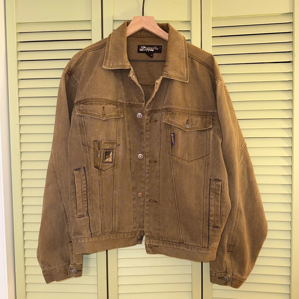Rare Vintage 1970’s Zeppelin Denim Green Jacket - Siz… - Gem